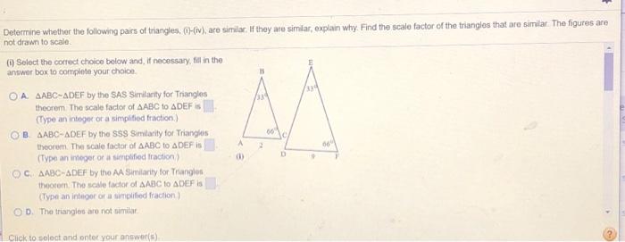 Solved Determine whether the following pairs of triangles. | Chegg.com