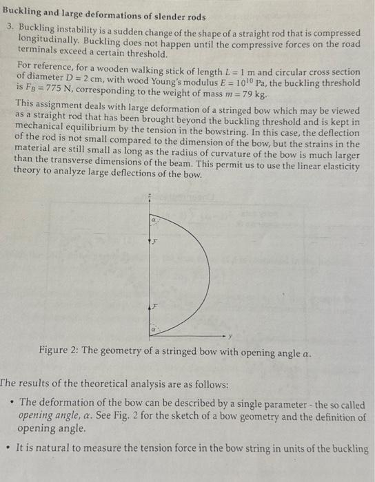 Solved Buckling and large deformations of slender rods 3. | Chegg.com