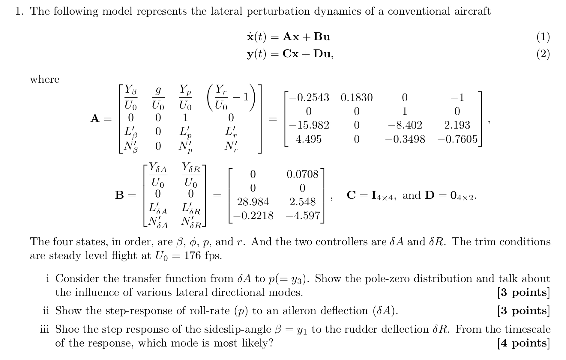 The following model represents the lateral | Chegg.com