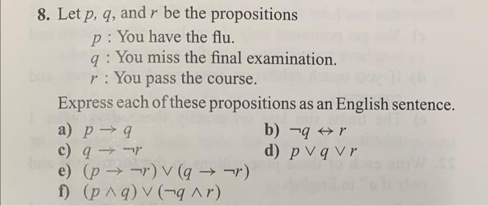 Solved Express each of these propositions as an English | Chegg.com