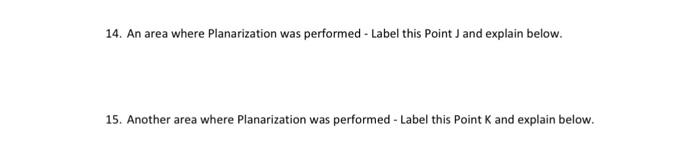 Solved 14. An area where Planarization was performed - Label | Chegg.com