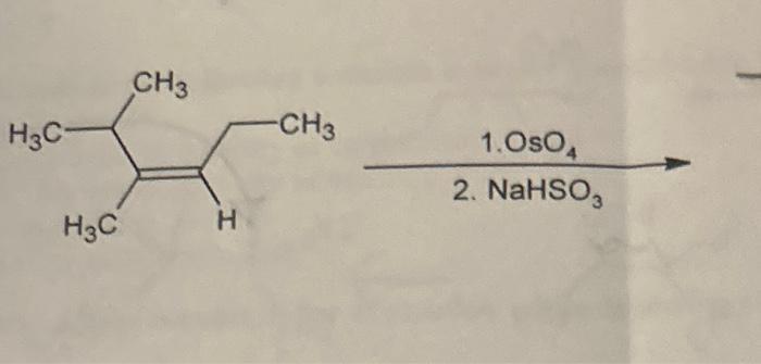 Solved H3C- H3C CH3 H -CH3 1.Os01 2. NaHSO3 | Chegg.com