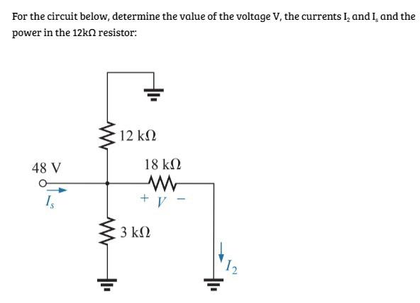 Solved Determine the value of the unknown voltage source and | Chegg.com