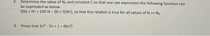 Solved 3. Determine the value of N0 and constant C so that | Chegg.com