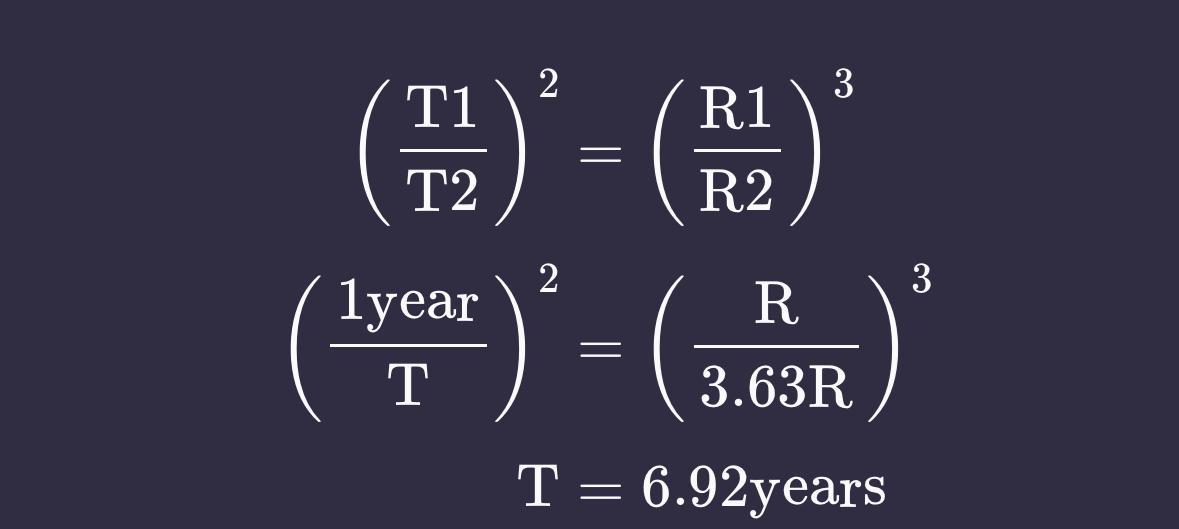 Solved (T1(T)2)2=(R1R2)3(1 year T)2=(R3.67R)3T = ? | Chegg.com