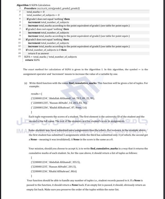 Solved 1 Python Lists, Tuples and Functions 1.1 Tasks to do: | Chegg.com