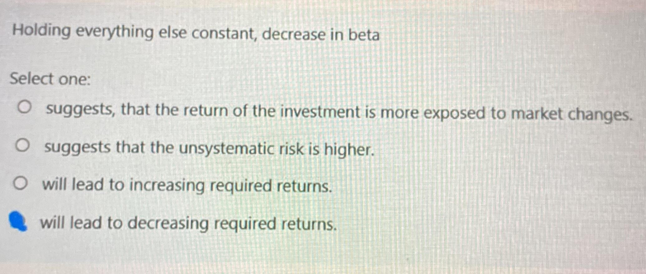 High Quality SOLUTION Holding everything else constant, decrease in | Chegg.com