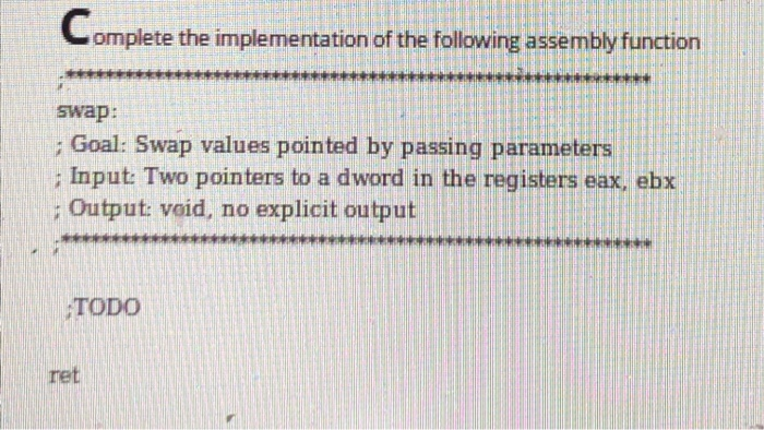 Solved Complete omplete the implementation of the following | Chegg.com