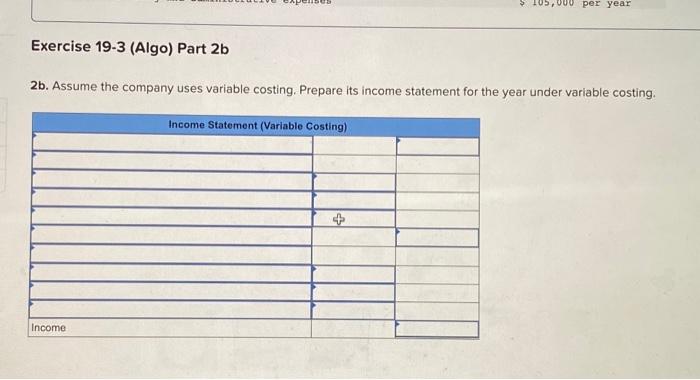 Solved Required information Exercise 19-3 (Algo) Income | Chegg.com