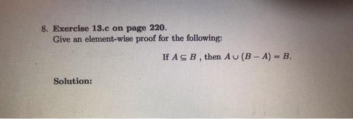 Solved 8. Exercise 13.c on page 220. Give an element-wise | Chegg.com