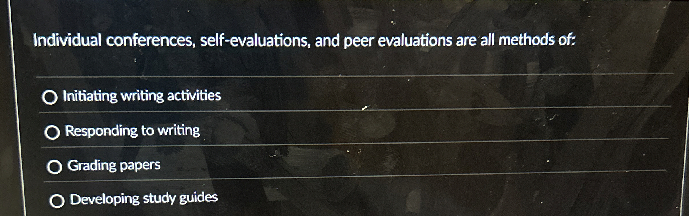 Solved Individual conferences, self-evaluations, and peer | Chegg.com