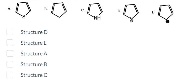 Solved Structure 1.) ﻿Which molecule(s) ﻿below are | Chegg.com