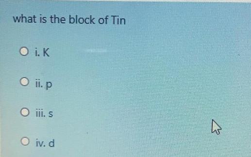 Solved what is the block of Tin Oik O ji. P O jis iv. d | Chegg.com
