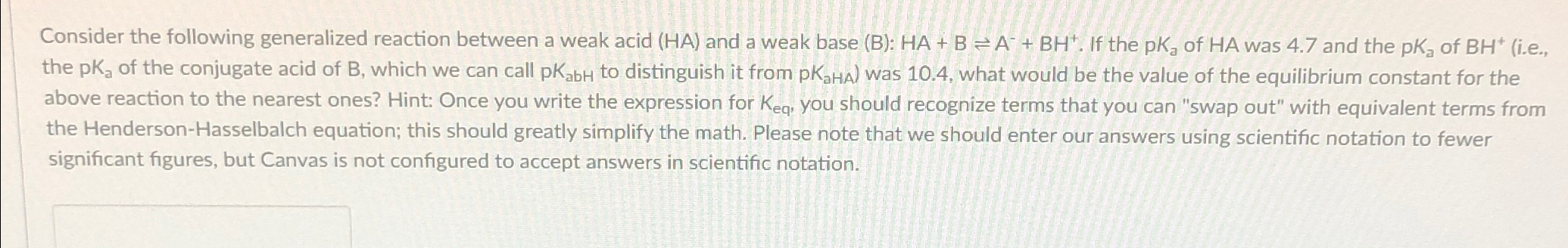 Solved Consider the following generalized reaction between a | Chegg.com