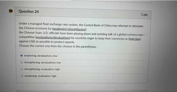 Solved Under a managed float exchange rate system, the | Chegg.com