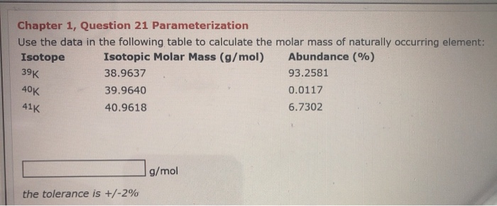 Solved Chapter 1, Question 21 Parameterization Use the data | Chegg.com