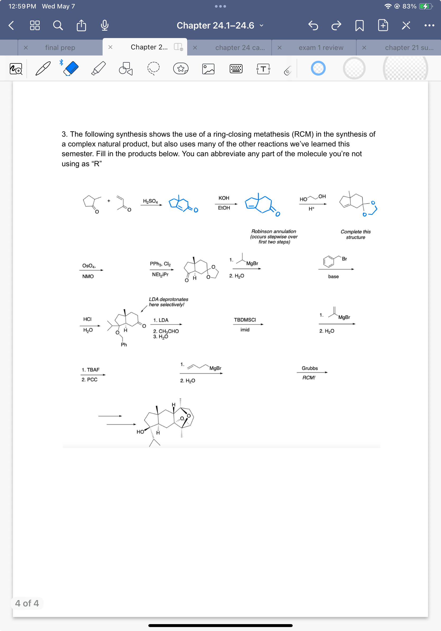 Solved The following synthesis shows the use of a | Chegg.com