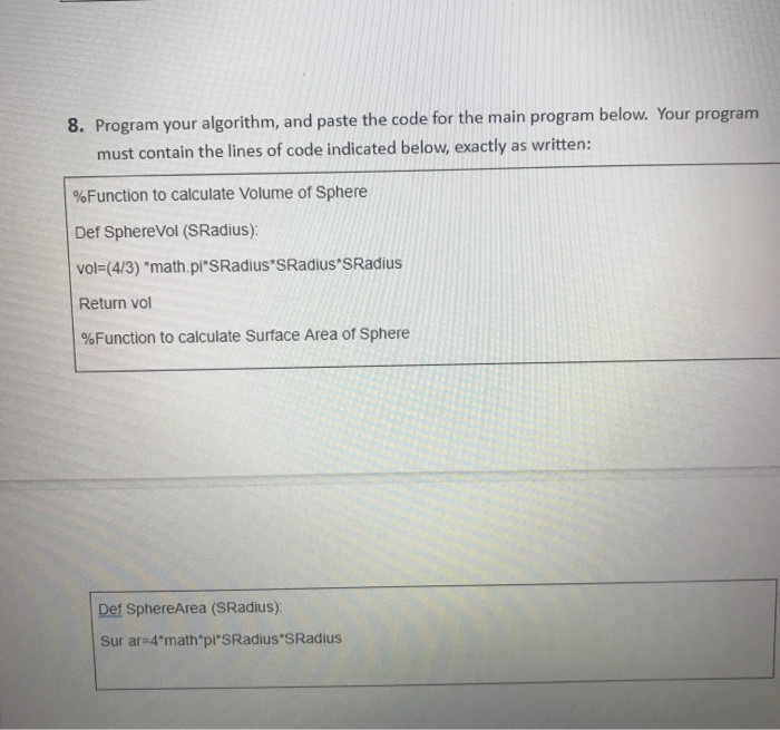 Solved 11 Modify Your Program From 8 Above So That The