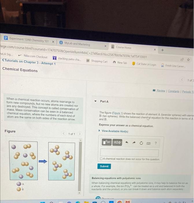 Solved Chemical Equations | Chegg.com