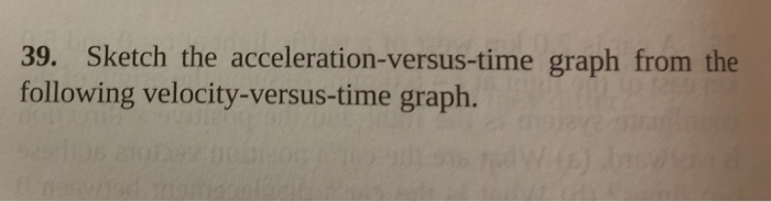 Solved 39. Sketch the acceleration-versus-time graph from | Chegg.com