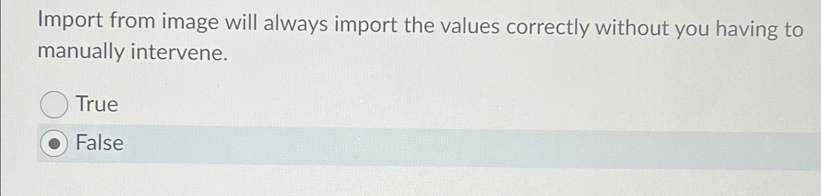 Solved Import from image will always import the values | Chegg.com