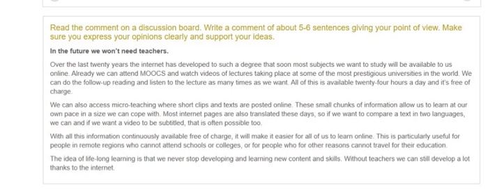 Solved Read the comment on a discussion board. Write a | Chegg.com