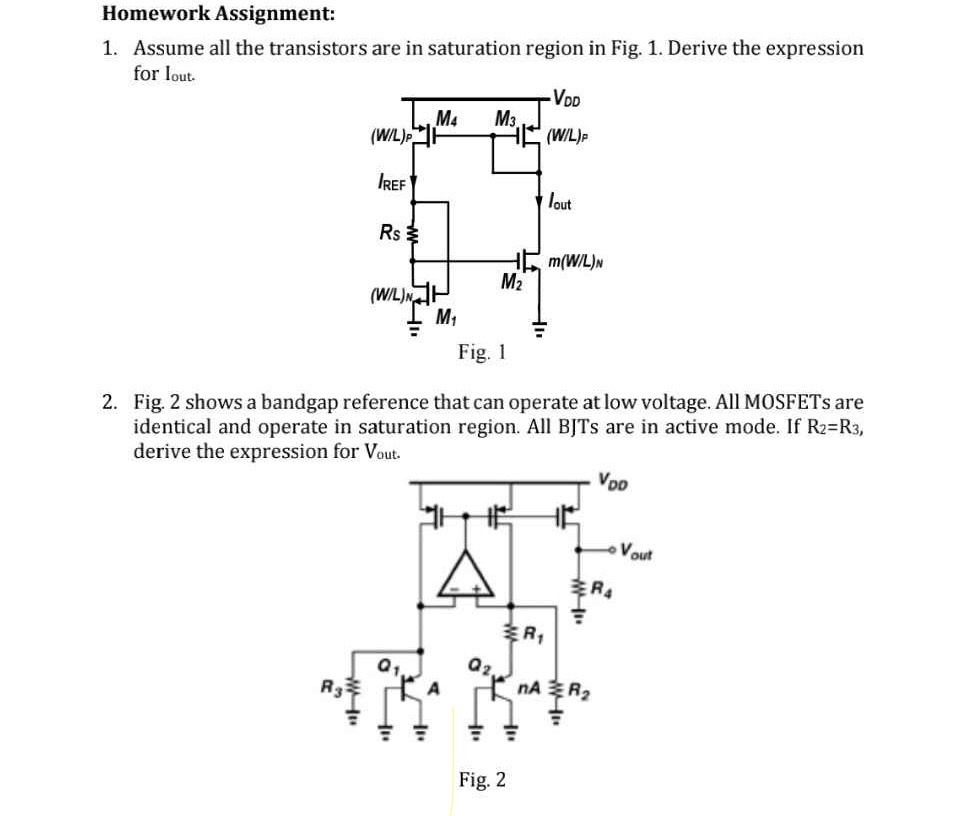 Solved Fig. 2Homework Assignment:Assume all the transistors | Chegg.com Solved Fig. 2Homework Assignment:Assume all the transistors | Chegg.com