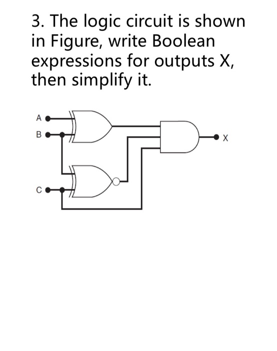 Solved 3 The Logic Circuit Is Shown In Figure Write 