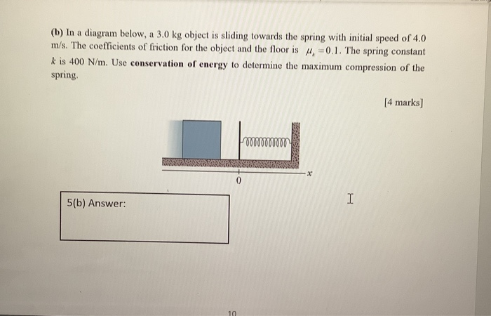 Solved (a) In a diagram below, a 40 kg object is dropped on | Chegg.com