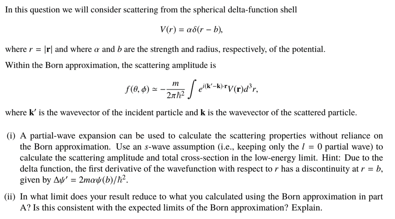 Solved where k' ﻿is the wavevector of the incident particle | Chegg.com