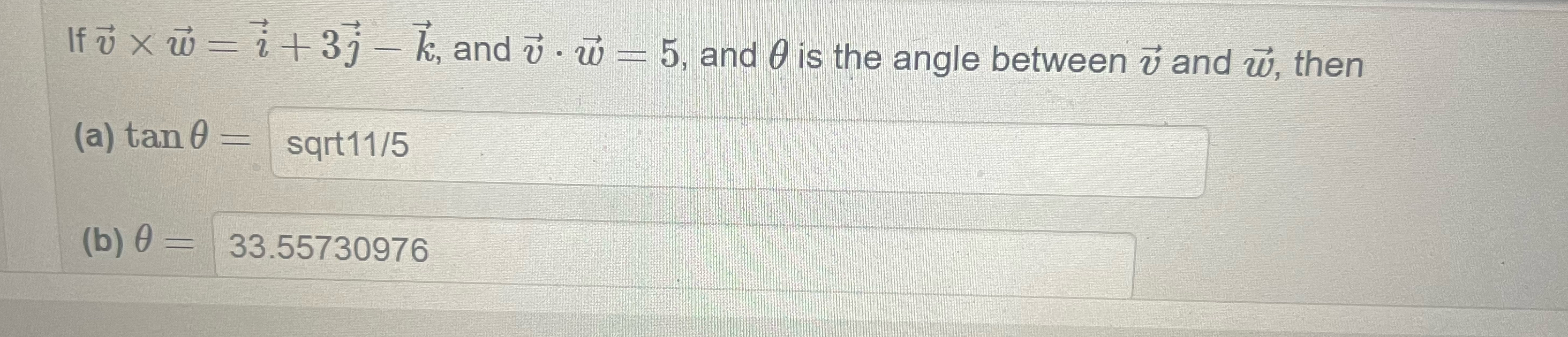 Solved If vec(v)×vec(w)=vec(i)+3vec(j)-vec(k), ﻿and | Chegg.com