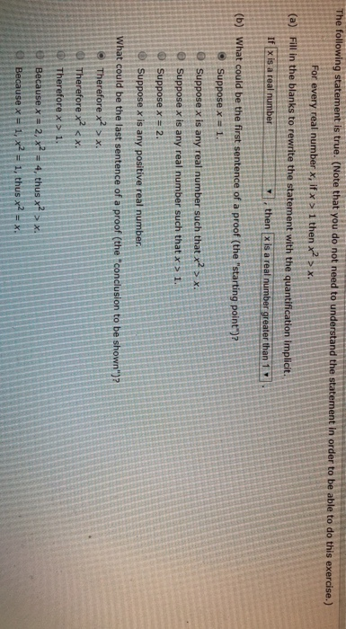 Solved The following statement is true. (Note that you do | Chegg.com