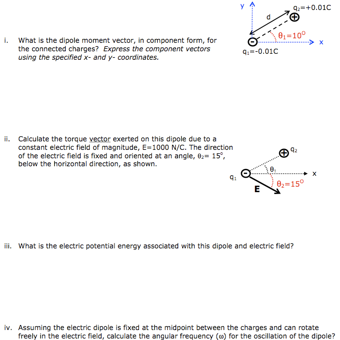 What Is The Dipole Moment Vector In Component Form