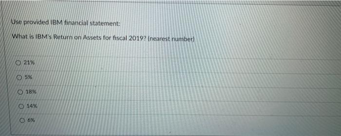Use provided IBM financial statement: What is IBM's | Chegg.com