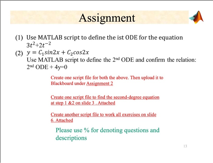 Solved Assignment (1) Use MATLAB script to define the ist | Chegg.com