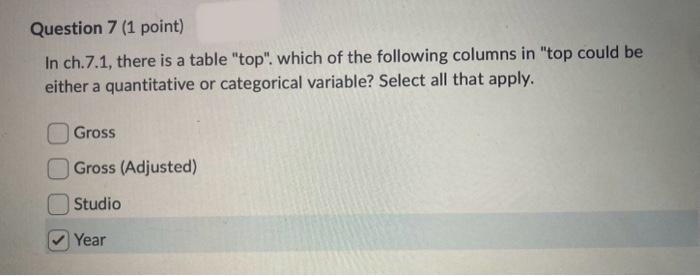 Solved In ch.7.1, there is a table "top". which of the | Chegg.com