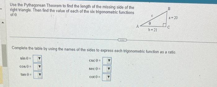 Solved Suppose ABC is a right triangle with sides a, b, and | Chegg.com