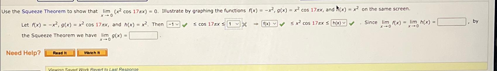 Solved Use the Squeeze Theorem to show that | Chegg.com