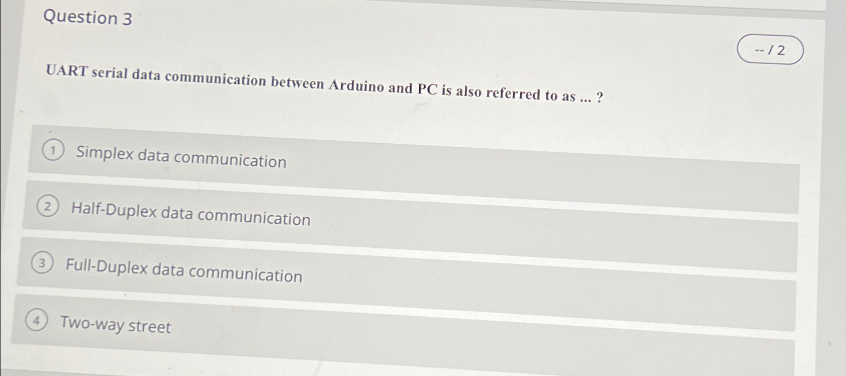 Solved Question 3--12UART serial data communication between | Chegg.com