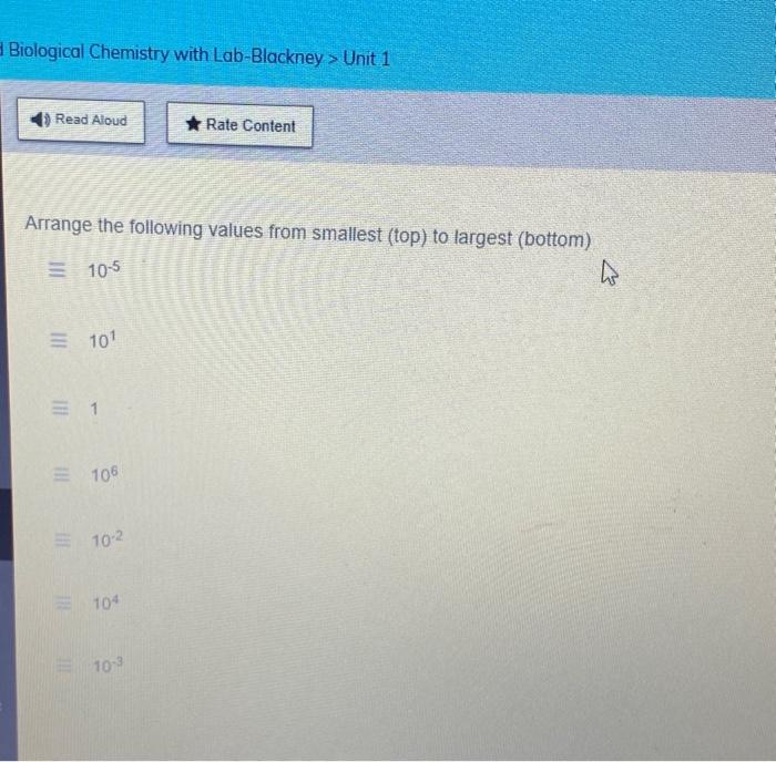 Solved Biological Chemistry with Lab-Blackney > Unit 1 | Chegg.com