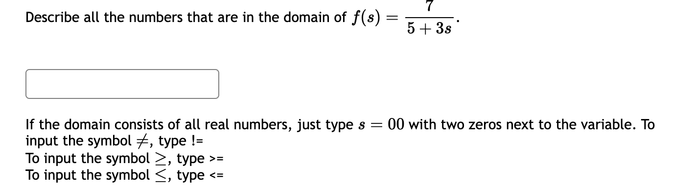Solved Describe all the numbers that are in the domain of | Chegg.com