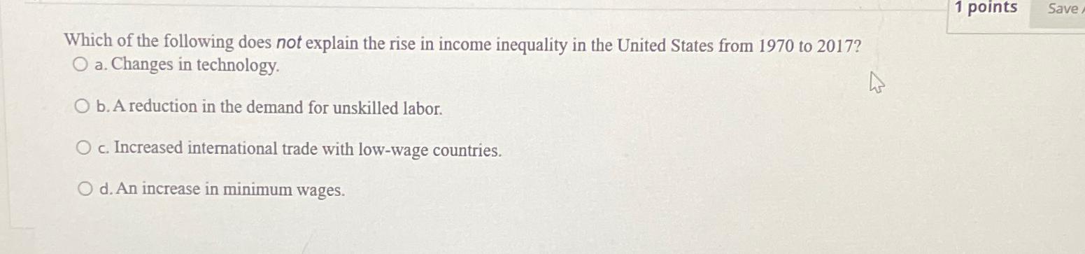 Solved Which of the following does not explain the rise in | Chegg.com