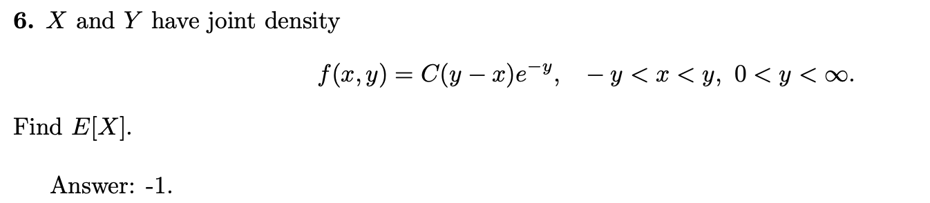 Solved x ﻿and Y ﻿have joint | Chegg.com