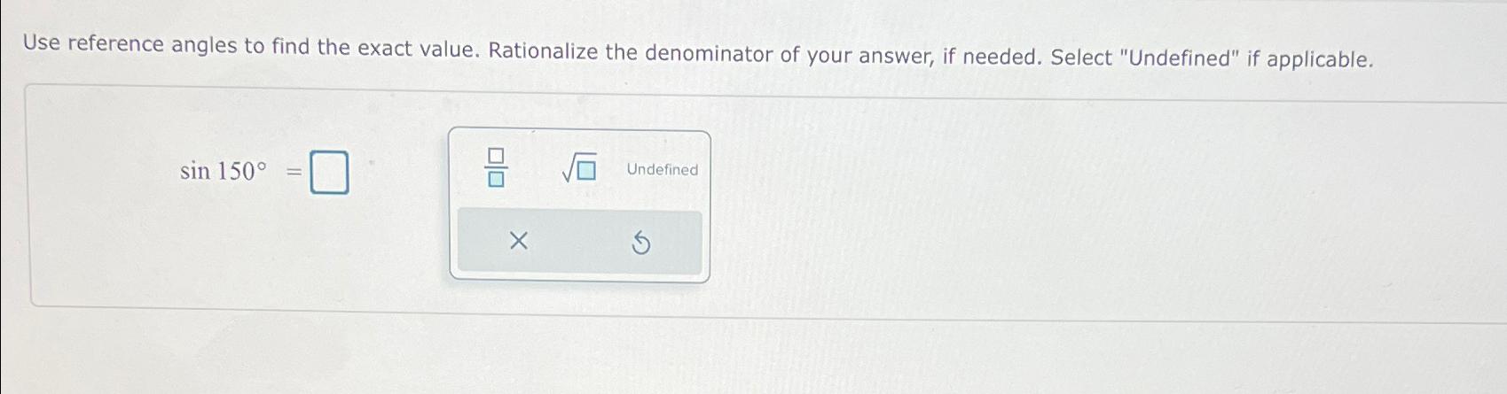 Solved Use reference angles to find the exact value. | Chegg.com