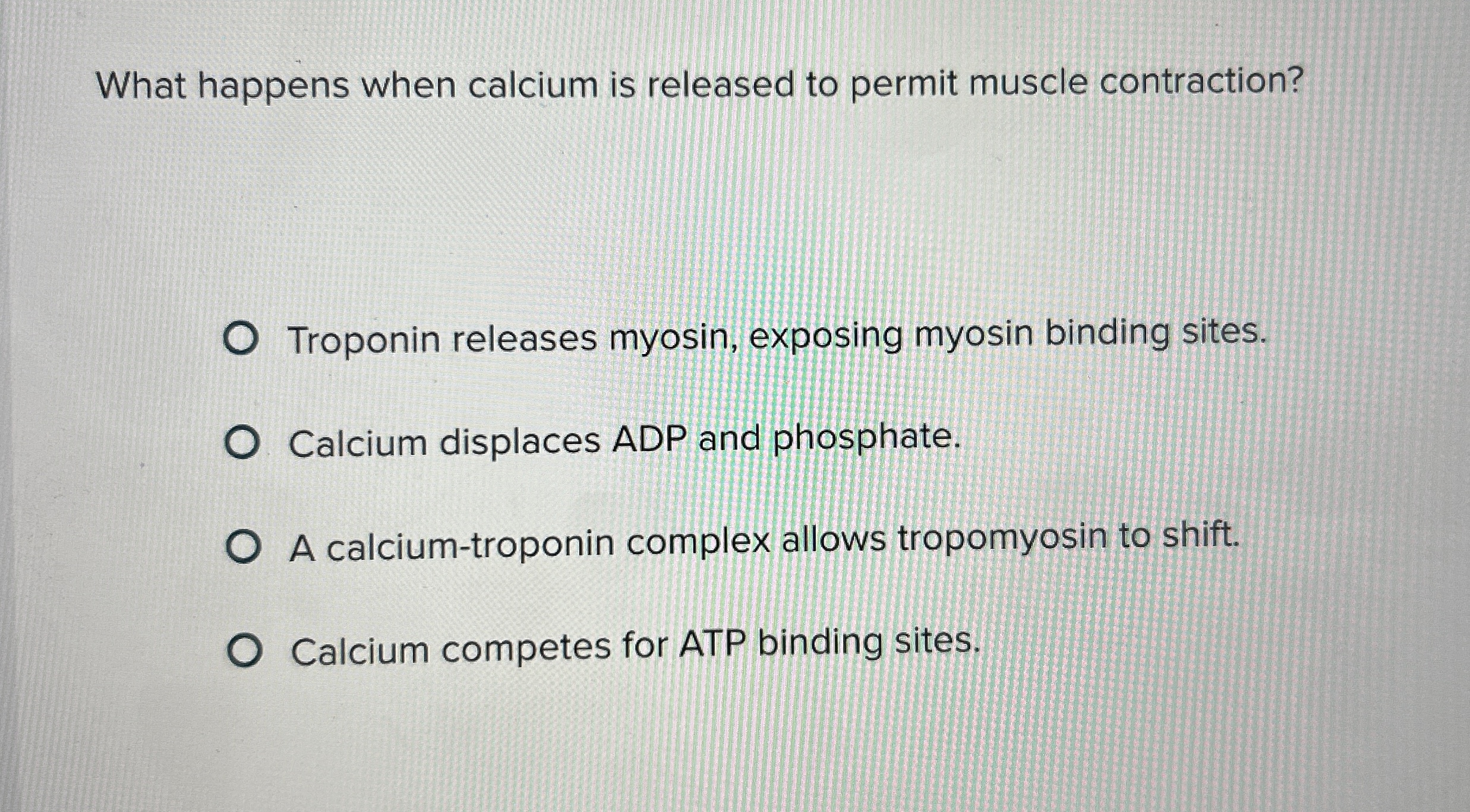 Solved What happens when calcium is released to permit | Chegg.com