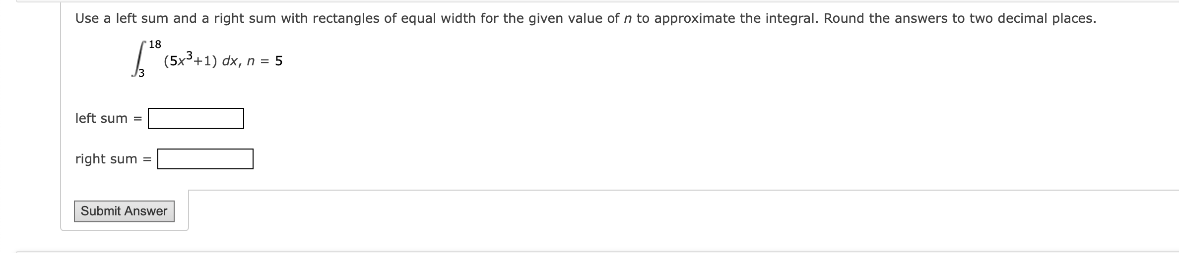 Solved Use a left sum and a right sum with rectangles of | Chegg.com