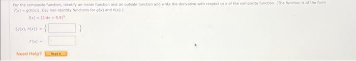 Solved For The Composite Function Identify An Inside