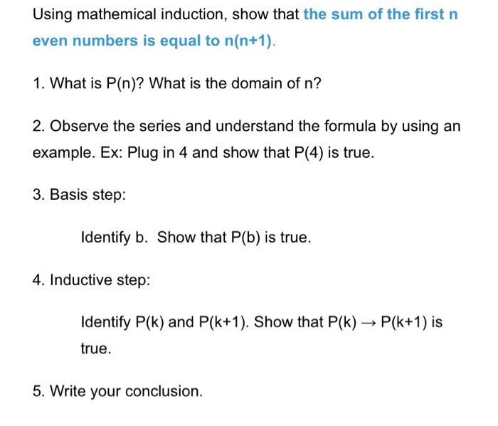 Solved Using mathemical induction, show that the sum of the | Chegg.com