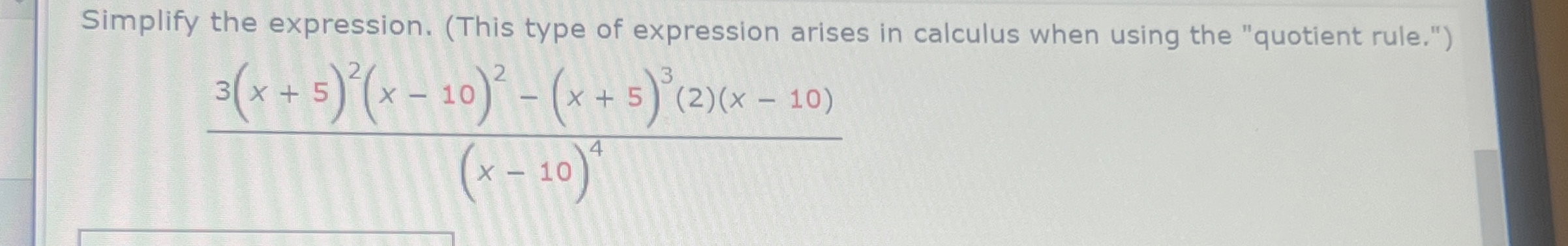 Solved Simplify the expression. (This type of expression | Chegg.com
