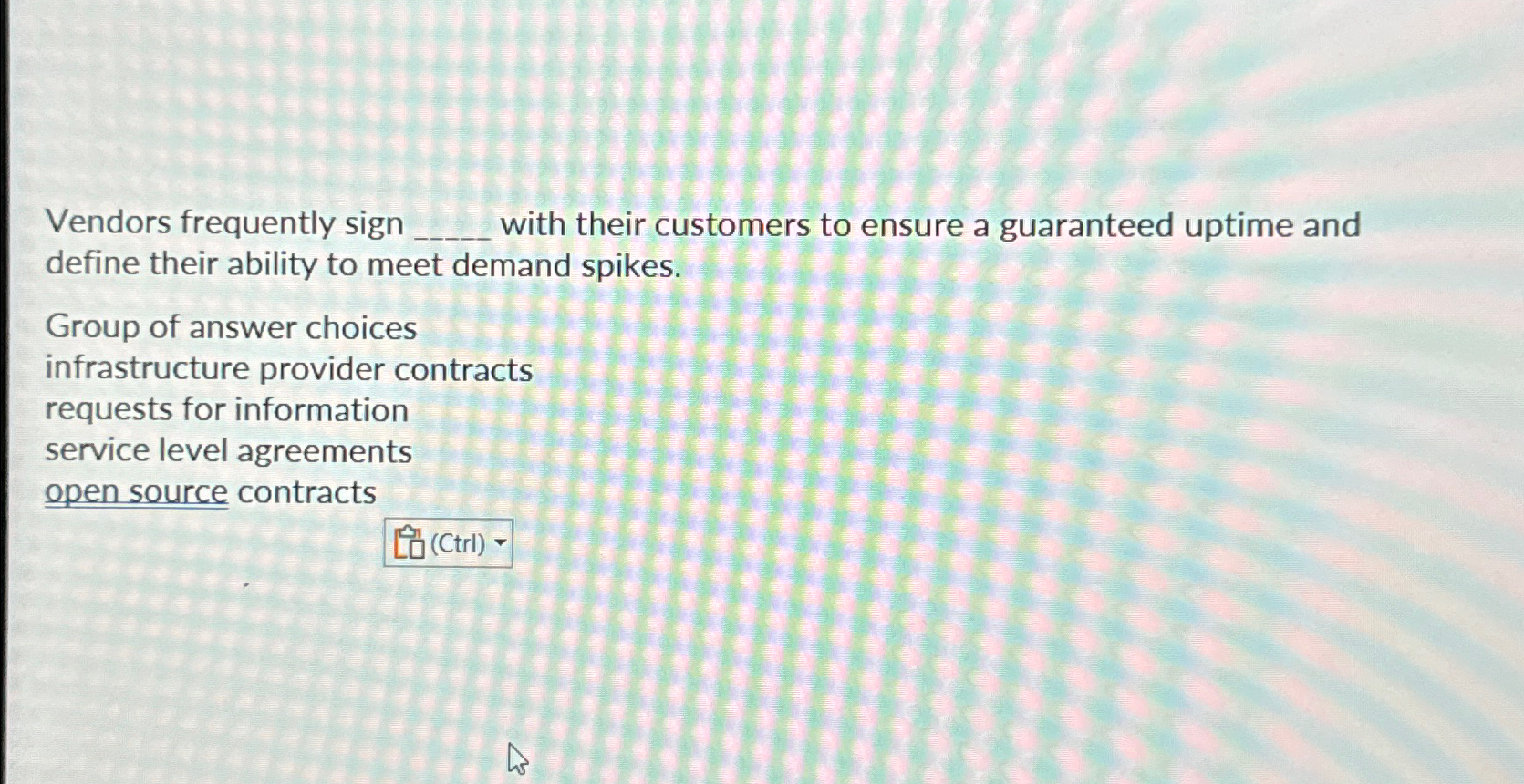 Solved Vendors frequently sign q, ﻿with their customers to | Chegg.com